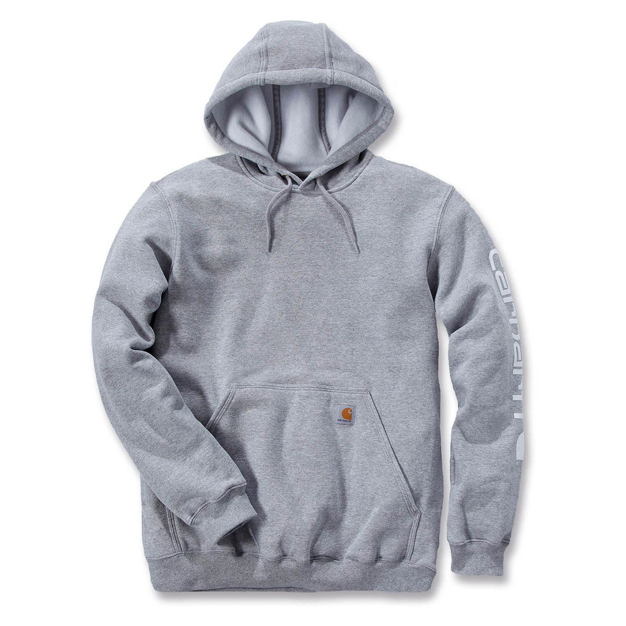 Худі Carhartt Sleeve Logo Hooded Sweatshirt - Heather Grey, L | Rightmann